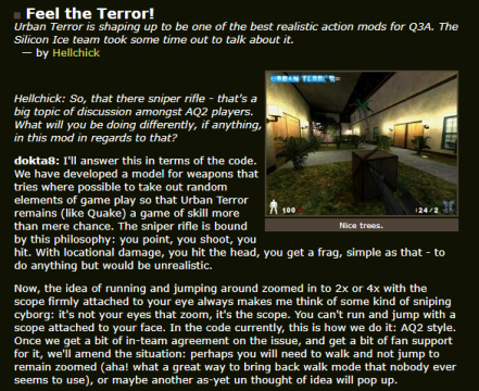 Urban Terror News : Blogs